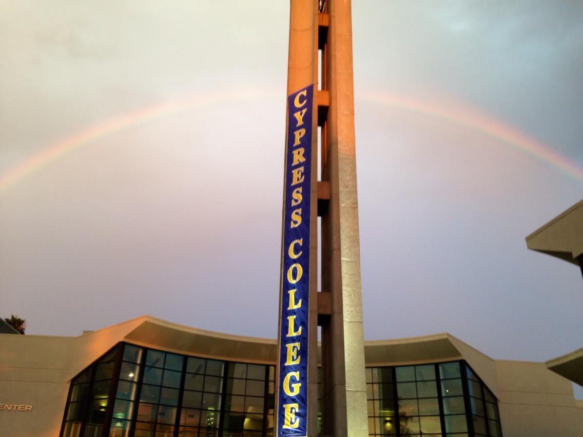 Photo of the Week: Rainbow Over the Student Center - Cypress College