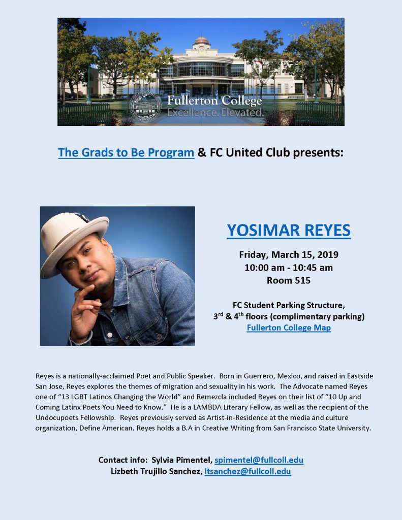 Speaker Series: Yosimar Reyes - Cypress College