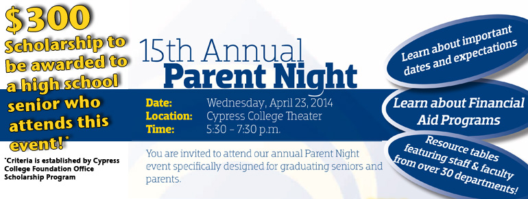 15th Annual Parent Night for High School Seniors and Parents on ...
