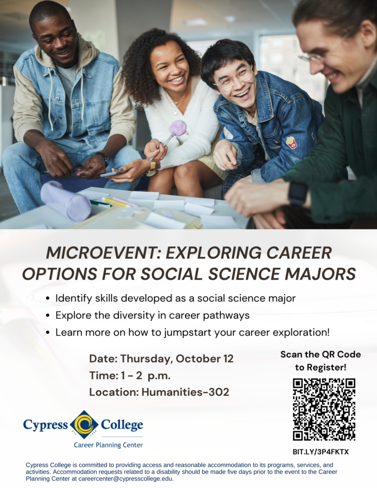 Exploring Career Options for Social Science Majors - Cypress College