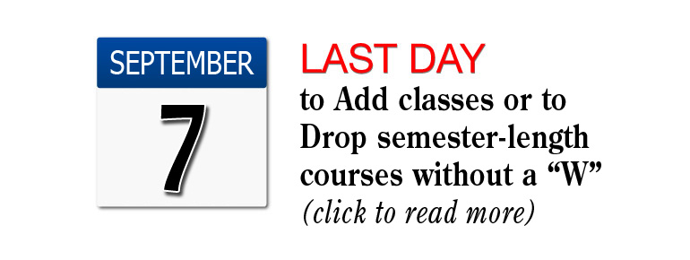 Add/Drop Deadline is Sunday, September 7 - Cypress College